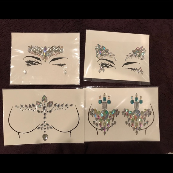 iHeartRaves | Other | Face And Body Jewels | Poshmark